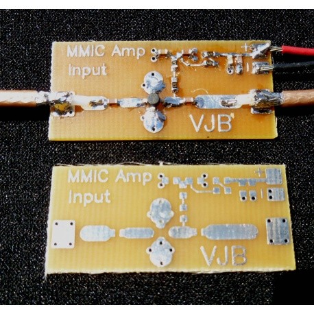 PCB board for prototype integrated circuit MMIC coaxial